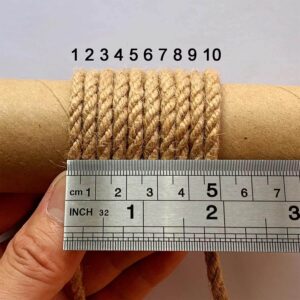 ILIKEEC 5mm Jute Twine, 328 Feet Braided Natural Jute Rope, Heavy Duty and Thick Twine Rope for DIY Artwork, Bundling, Home Decor, Gardening Applications