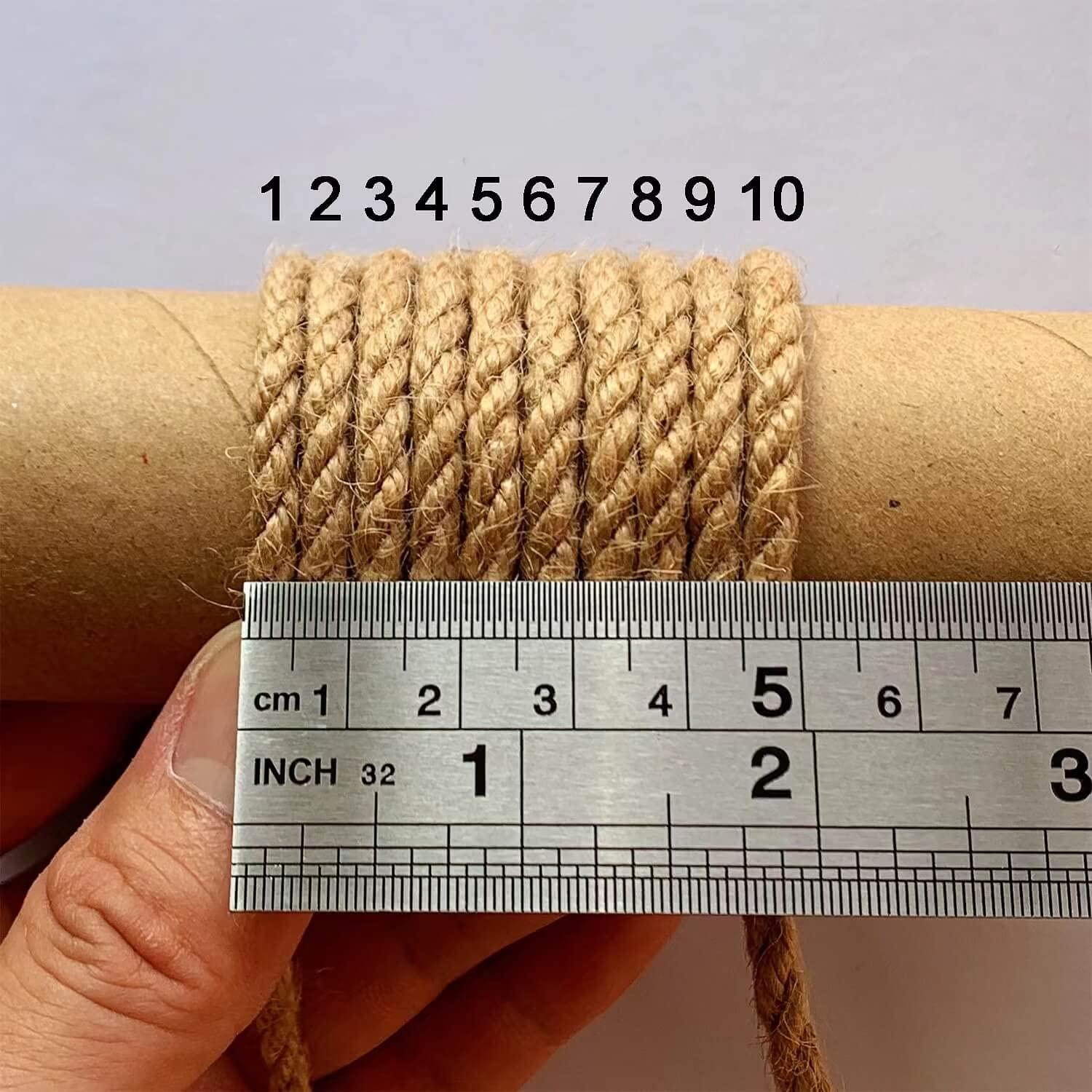 ILIKEEC 5mm Jute Twine, 328 Feet Braided Natural Jute Rope, Heavy Duty and Thick Twine Rope for DIY Artwork, Bundling, Home Decor, Gardening Applications