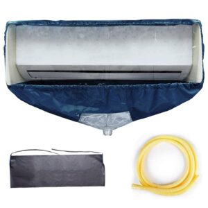 womaco split air conditioner cleaning cover cleaning kit wall mounted air conditioning cleaner kit dust washing clean bag aircon wash bag waterproof with drain outlet and support plates (medium)