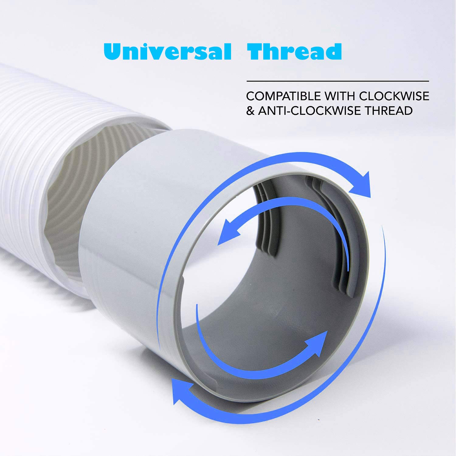 5.9 inch Portable Air Conditioner Exhaust Hose Coupler with Packing Box AC Hose Coupler A/C/Coupling/Connector, Support Clockwise/Counter-Clockwise Thread, AC Coupling Extension