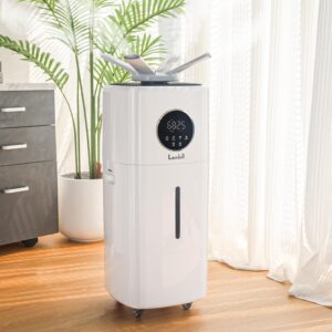 lacidoll humidifiers for large room whole house humidifier for home 2000 sq.ft, 5.5gal cool mist top fill humidifier floor humidifier 21l 2000ml/h dual 360° nozzles 3 speed