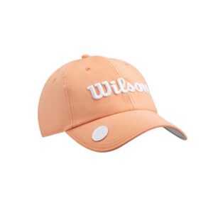 wilson pro tour women's golf hat - peach/white