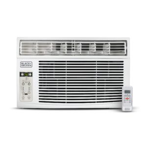 black+decker bd12wt6 window air conditioner with remote control,12000 btu, cools up to 550 square feet, energy efficient, white