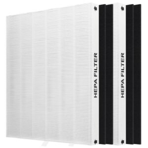 lhari ap-1512hh true hepa filter replacement, compatible with coway airmega ap-1512hh and 200m air purifier, compare to ap-1512hh-fp, ap-1518r, ap-1519p air filter, item no #3304899, 2-pack