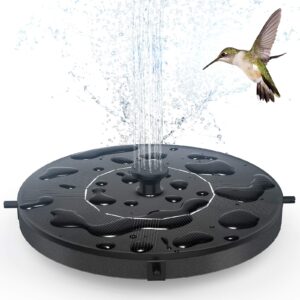 solar fountain, floating solar powered water fountain pump for bird bath, garden, pond, pool, outdoor (1.4w)