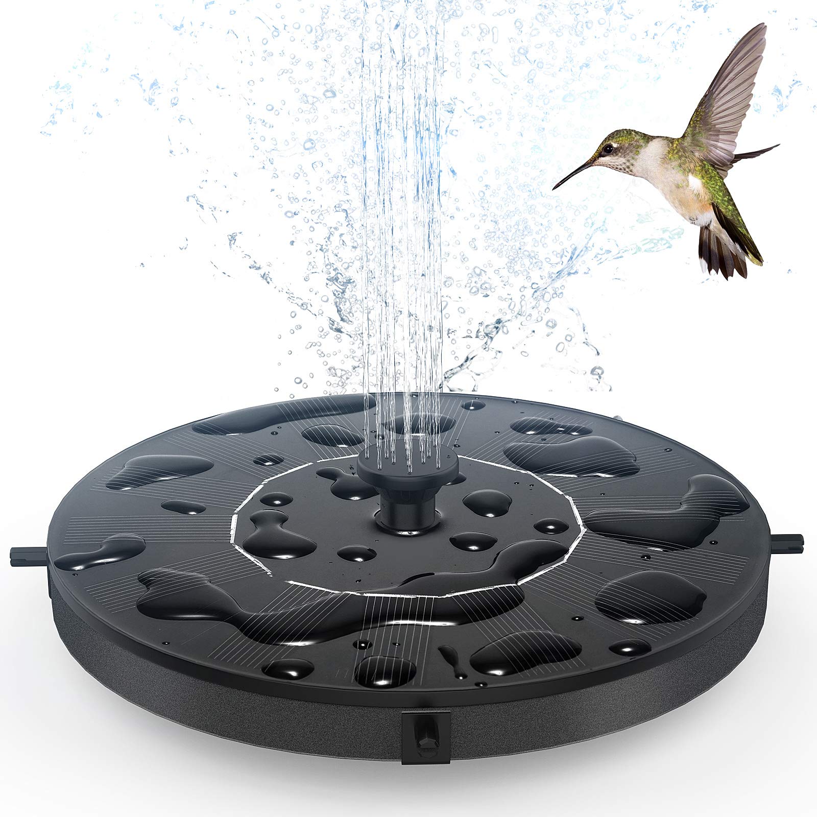 Solar Fountain, Floating Solar Powered Water Fountain Pump for Bird Bath, Garden, Pond, Pool, Outdoor (1.4W)