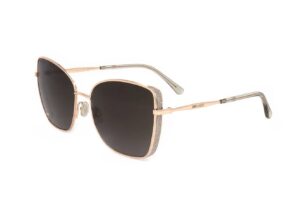 jimmy choo alexis/s rose gold/brown shaded 59/18/145 women sunglasses