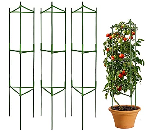 Tomato Cage, 3-Pack Garden Plant Support Tomato Cage, Garden Trellis for Climbing Plants, Plant Trellis Kits Plant Stakes & Support for Vertical Climbing Plants