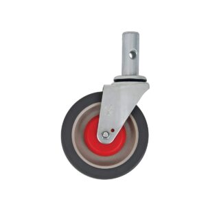 magliner 5" x 1-1/4" gray thermoplastic rubber caster with flat tread for gemini[reg] convertible hand trucks