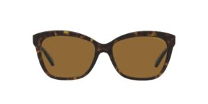 coach hc8305 sunglasses, dark tortoise/brown polarized, 57 mm