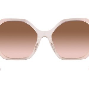 Coach HC8315 Sunglasses, Gradient Transparent Peach/Brown Rose Gradient, 57 mm