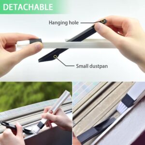 Crevice Gap Cleaning Brush Tool, 6pcs Hand-held Groove Gap Cleaning Tools, 2 in 1 Dustpan Cleaning Brushes, Shutter Door Window Track Kitchen Cleaning Brushes Kit