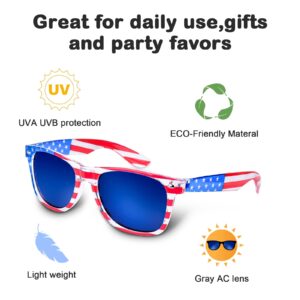 CaseTank 3Pcs American Flag Sunglasses, 4th of July Decor Party Accessories, Independence Day Decorations