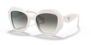 prada pr 16ws women's sunglasses talc/grey gradient 53