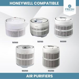 Honeywell 50100, 50150, 50200, 50250, 50300 Air Purifiers Compatible Pre Filter Deodorizes Air and Removes Odors With Activated Carbon and Zeolite To Extend Air Filter Life (2 pack)