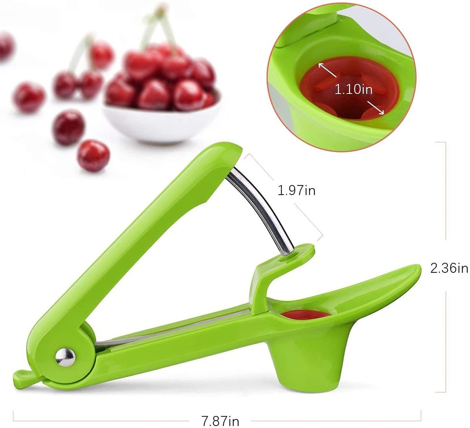 Cherry Pitter Olive Pitter Tool, Cherry Pitter Remover, Fruit Pit Core Remover with Space-Saving Lock Design for Make Fresh Cherry Dishes, Cherry Pie and Jam and Cocktail Cherries