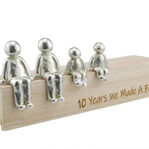 Pirantin 10th Anniversary Idea - 10 Years We Made A Family 100% - Choose Your Family Combination Gift (2 Children)