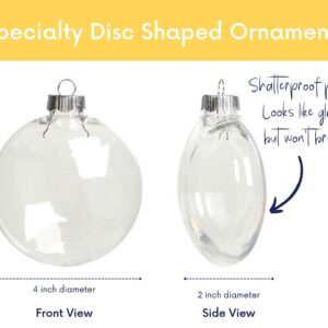 10th Wedding Anniversary Lighted Christmas Ornament with Timer, 10 Years as Mr & Mrs, Gift for Married Couple, Transparent Disc-Shaped with LED Fairy Lights, Battery Operated (10th Anniversary)