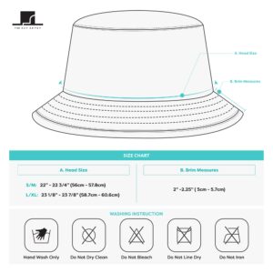 The Hat Depot Denim Cotton & Lightweight, Quick Dry Packable Bucket Sun Hat (L/XL, 2. Light - White)