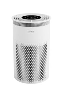 azeus air purifier for large rooms, home, pets, bedrooms, up to 1076 ft² h13 true hepa filter, 25db filtration system cleaner odor eliminators, ozone free, remove 99.97% dust smoke vocs