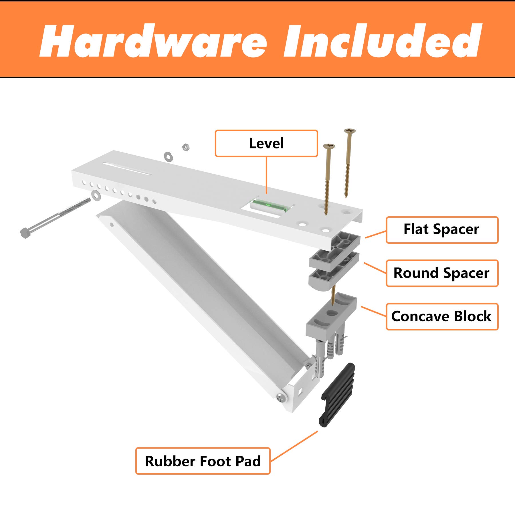 GCGOODS AC Window Air Conditioner Bracket, Support Up to 85 lbs, Universal Air Conditioner Accessories for Window AC Units, Light Duty Window Air Conditioner Mout Bracket