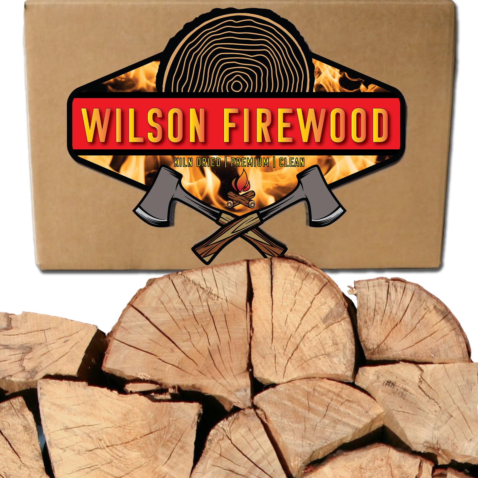 Wilson Maple Split Firewood - Seasoned Natural Kiln Dried Fireplace, Fire Pit, Bonfire Logs (Regular)