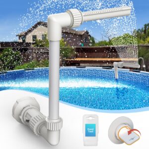 klleyna water-fountain swimming-pool sprinkle accessories - waterfall above in-ground pool, cooling spray for outdoor garden pond aerator circulation, high pressure jet fountain pump attachment