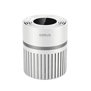 azeus air purifier for large room with high card rate, portable desktop air purifier with h13 true hepa filter and 3 modes for travelling small room, bedroom, home,office