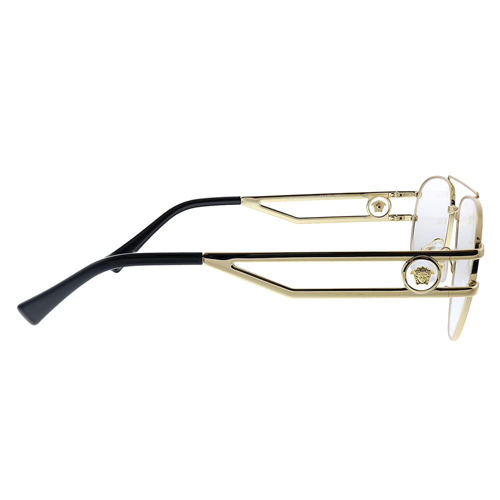 Versace VE 1269 1002 Gold Metal Aviator Eyeglasses 57mm