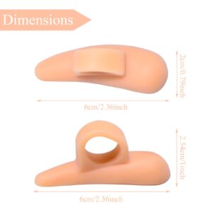 12 Pairs Hammerhead Toe Pad Hammerhead Toe Spacers Gel Pad Claw Toe Temporary Corrector for Relieve Foot Pain, Pressure, Discomfort, and Improve Walking Stability (Peachpuff, White)