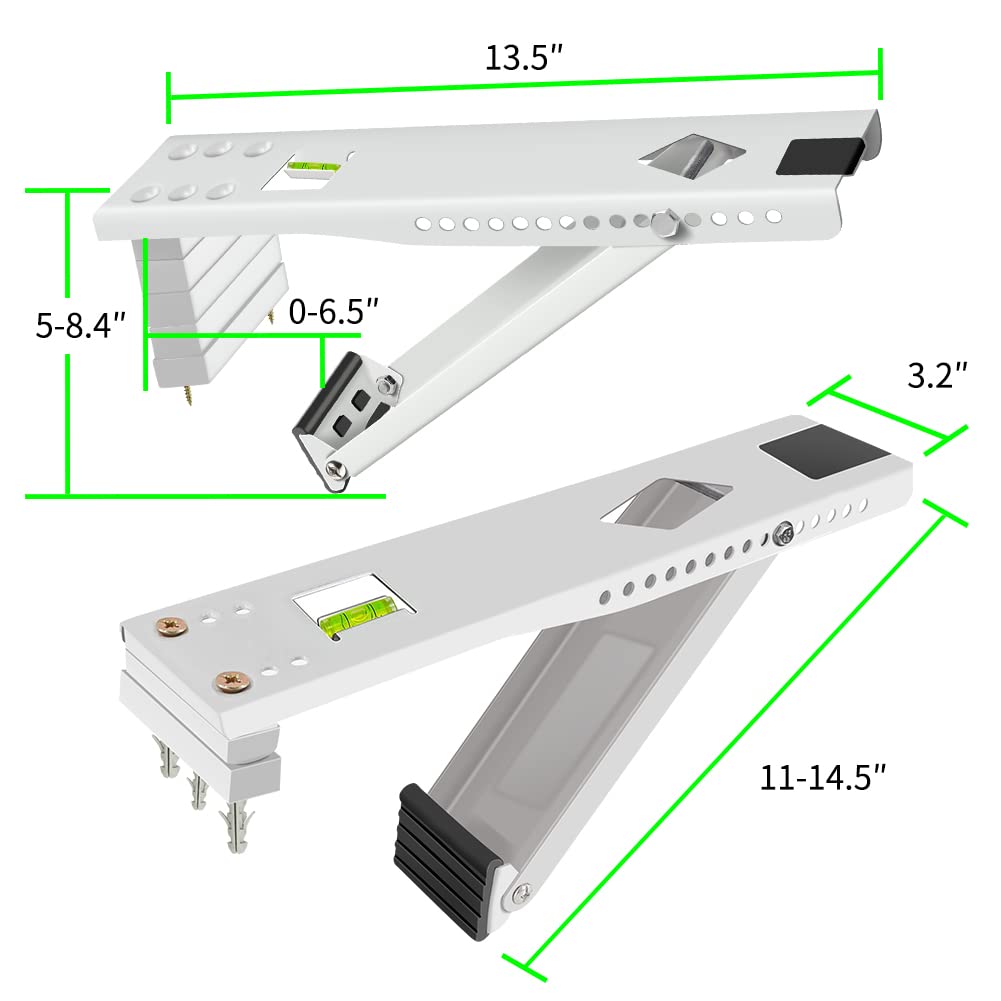 Window Air Conditioner Support Bracket,Relieves Weight Stress On The Window Frame A/C Safe Support Bracket Installs from Inside The House Built-in Bubble Level Window AC Mount Bracket up to 85lbs…