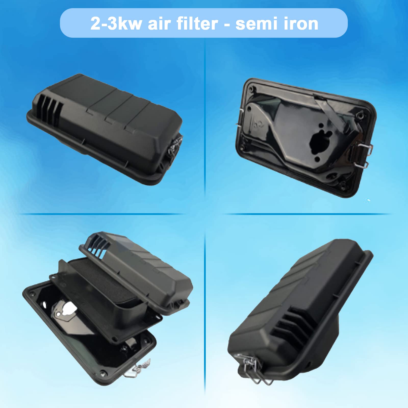 Air Filter Housing Assembly, GX160 170 2KW~3KW Gasoline Generator Air Filter Housing Cover Box Replacement Assembly