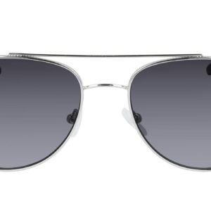 Calvin Klein Women's CK20120S Round Sunglasses, Silver, 55/18/145