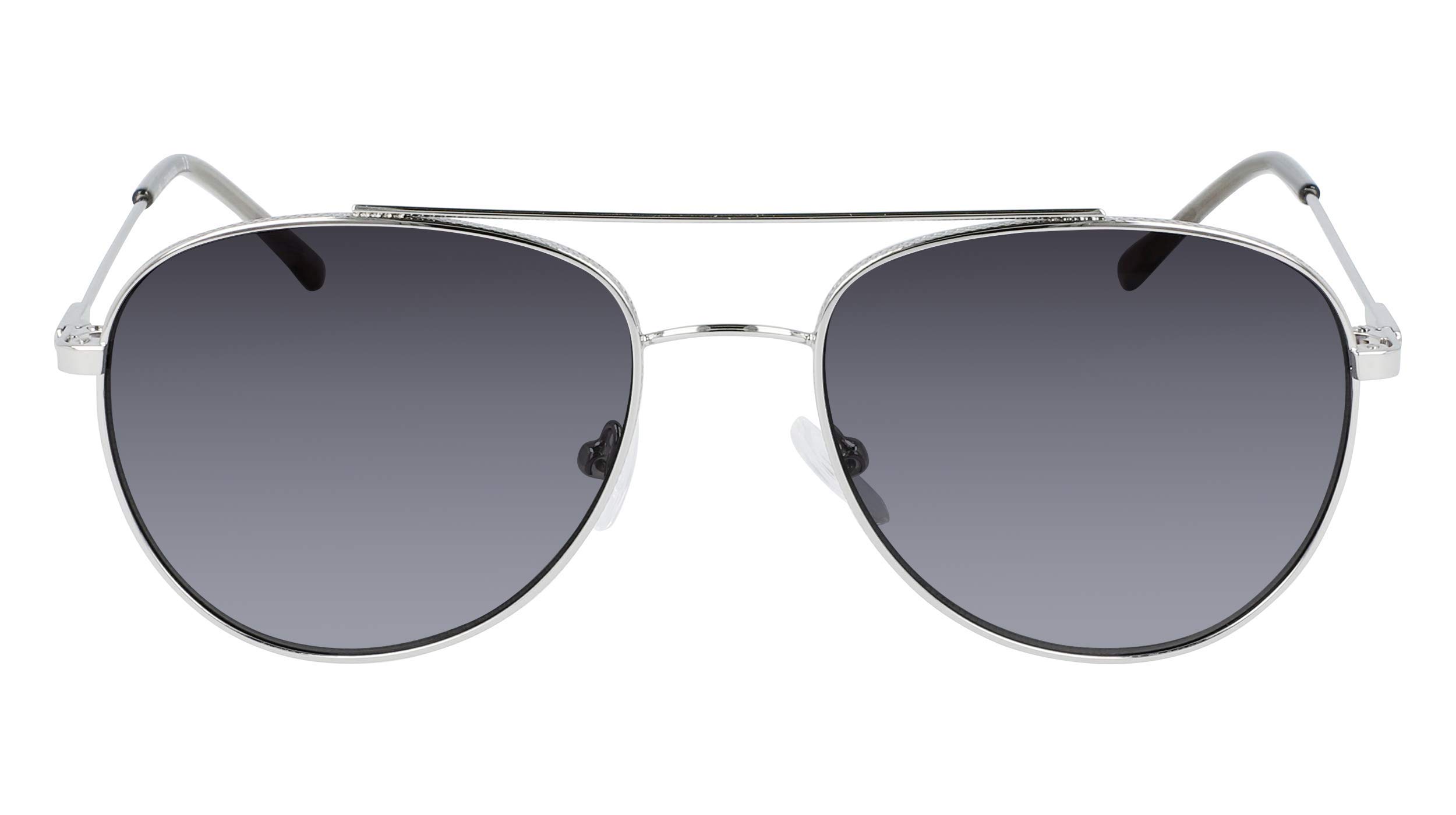 Calvin Klein Women's CK20120S Round Sunglasses, Silver, 55/18/145