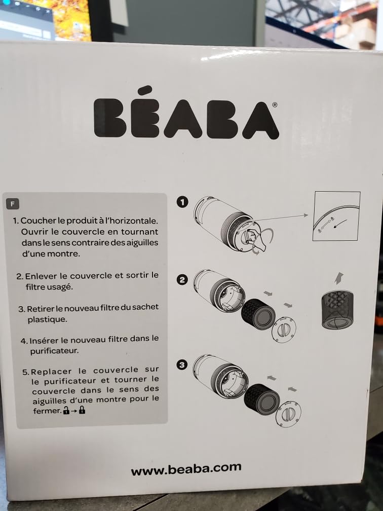 BEABA Air Purifier Filter Replacement, 4 Step Filtration System Pre-Filter, TRUE HEPA Filter, Carbon Filter, Removes VOCs, Odor, Dust, Mold and Dander