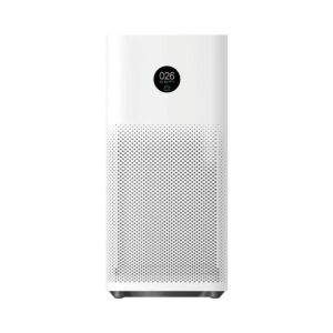 mi air purifier 3h, 3-layer integrated 360° cylindrical hepa filter removes 99.97% of pollutants, delivers 6330 liters of purified air per minute, app & voice control, whisper quiet, only 0.9kw/day