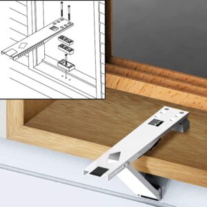 Window Air Conditioner Support Bracket,Relieves Weight Stress On The Window Frame A/C Safe Support Bracket Installs from Inside The House Built-in Bubble Level Window AC Mount Bracket up to 85lbs…