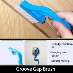 Window Groove Cleaning Brush, 13 PCS Hand-held Magic Window Track Cleaning Tools, Window or Sliding Door Track Cleaner for Sliding Door, Sill, Tile Lines, Shutter, Car Vents, Keyboard, Small Clean Kit