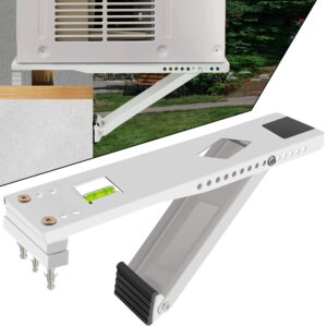 window air conditioner support bracket,relieves weight stress on the window frame a/c safe support bracket installs from inside the house built-in bubble level window ac mount bracket up to 85lbs…