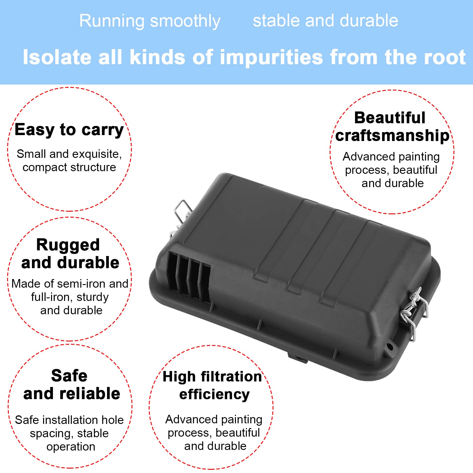 Air Filter Housing Assembly, GX160 170 2KW~3KW Gasoline Generator Air Filter Housing Cover Box Replacement Assembly