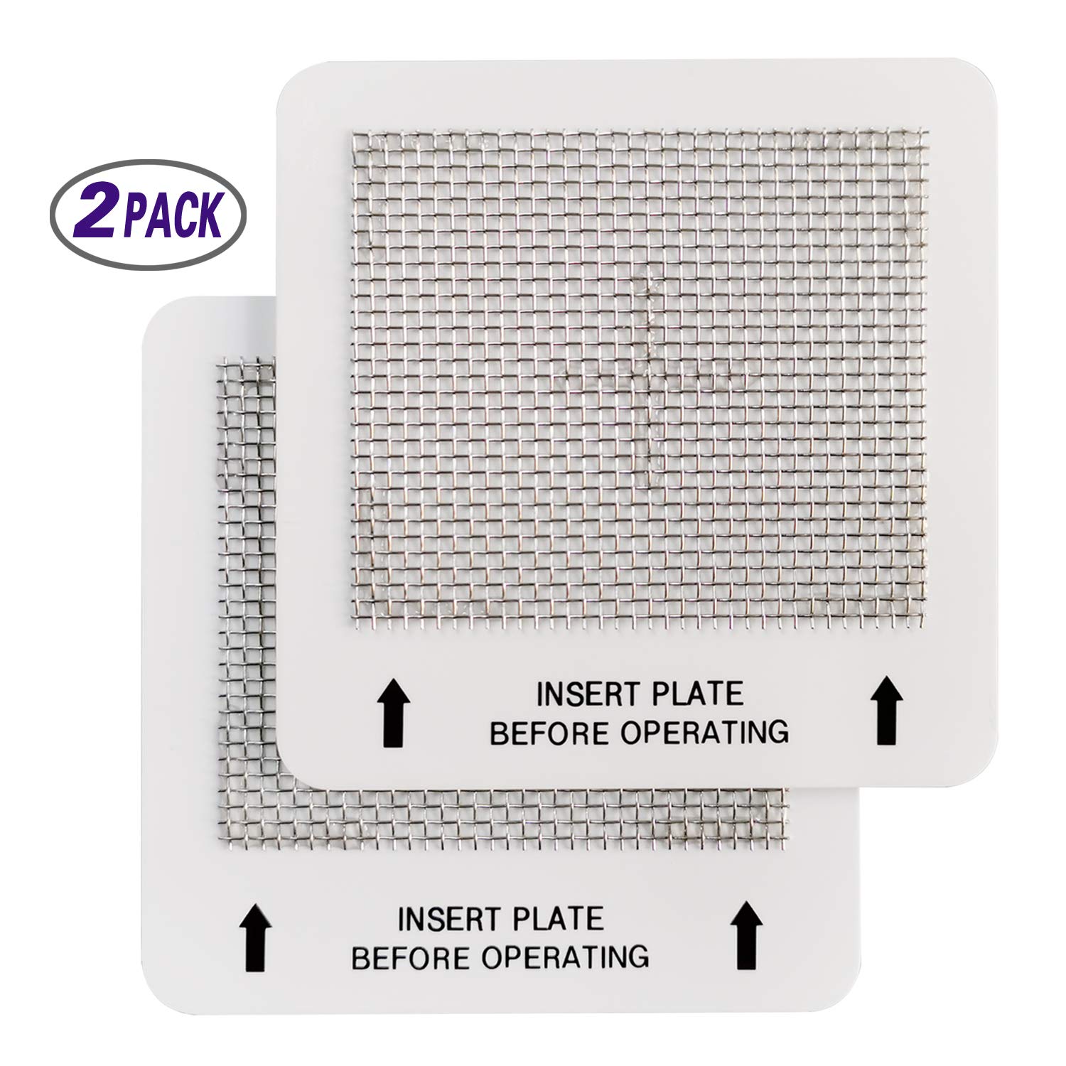 LUFUTATECH Universal Ceramic Ozone Plates for Generic Ozone Generators Washable Purification Air Purifier, 4.5" x 4.5" Inches Replacement Ozone Plates (2Pack)