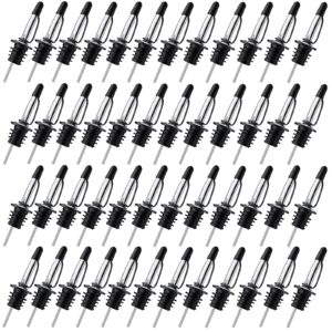 48 pack liquor pour spouts,pour spout for liquor bottles with stoppers,dishwasher safe hygienic alcohol speed spouts,pour spouts suitable for about 3/4" bottle mouth, for olive oil, juice, syrup.