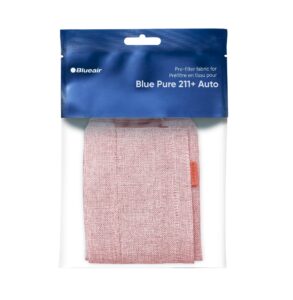 blueair blue pure 211+ auto light pink pre-filter, washable fabric traps pollen, pet hair & dust, archipelago sand