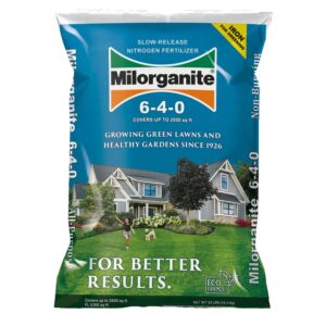 milorganite all-purpose eco-friendly slow-release nitrogen lawn fertilizer 6-4-0, 32lb