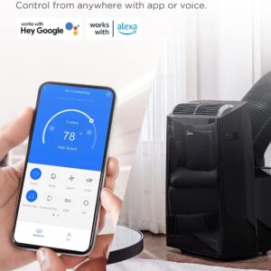 Midea Duo 14,000 BTU (12,000 BTU SACC) High Efficiency Inverter, Ultra Quiet Portable Air Conditioner, Cools up to 550 Sq. Ft., Works with Alexa/Google Assistant, Includes Remote Control & Window Kit