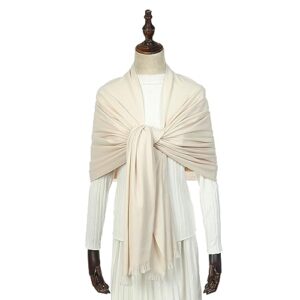 SWAT PANY Pashmina shawls and wraps for Evening Dresses Cream Scarf for Women Winter Shawl Wraps for Women Weedings