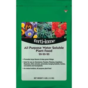 fertilome (11722) all purpose water soluble plant food 20-20-20 (3 lb.)