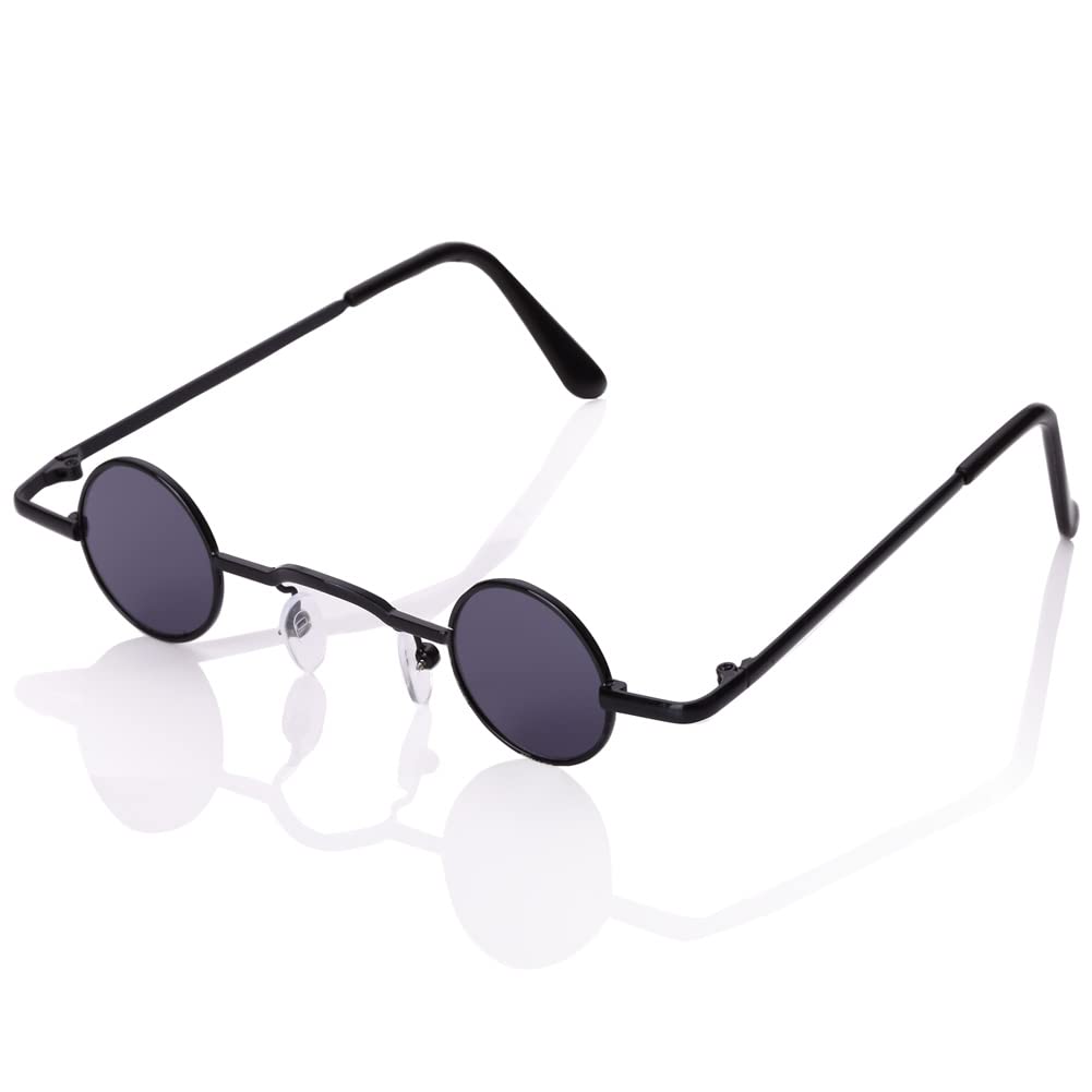 JUFORHQC Retro Glasses Out-of-The-Ordinary Sunglasses with Extremely Small Lenses Unisex