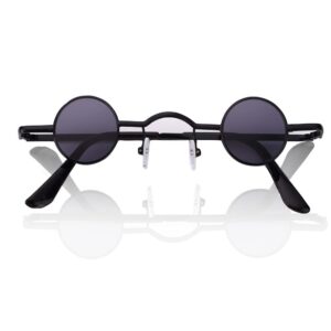 JUFORHQC Retro Glasses Out-of-The-Ordinary Sunglasses with Extremely Small Lenses Unisex