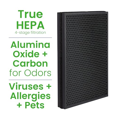 AprilAire AP09550V Virus+Allergy+Pet True HEPA Room Air Purifier, 4-Stage Filtration, Captures Viruses, Bacteria, Allergens, Pet Hair & Dander, Ozone Free, 495 sq. ft. Rooms